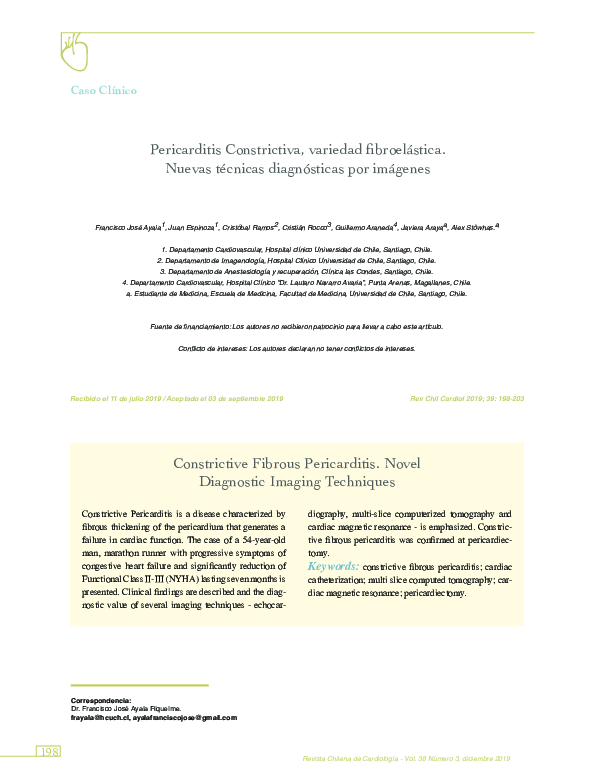 (PDF) Pericarditis Constrictiva, variedad fibroelástica. Nuevas técnicas diagnósticas por ...
