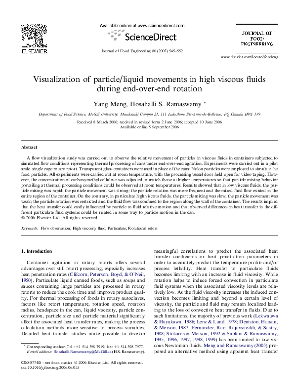 (PDF) Visualization of particle/liquid movements in high viscous fluids ...