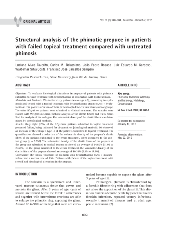 (PDF) Structural analysis of the phimotic prepuce in patients with ...