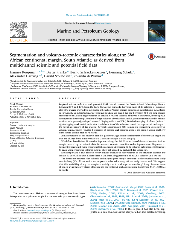 (PDF) Segmentation and volcano-tectonic characteristics along the SW ...
