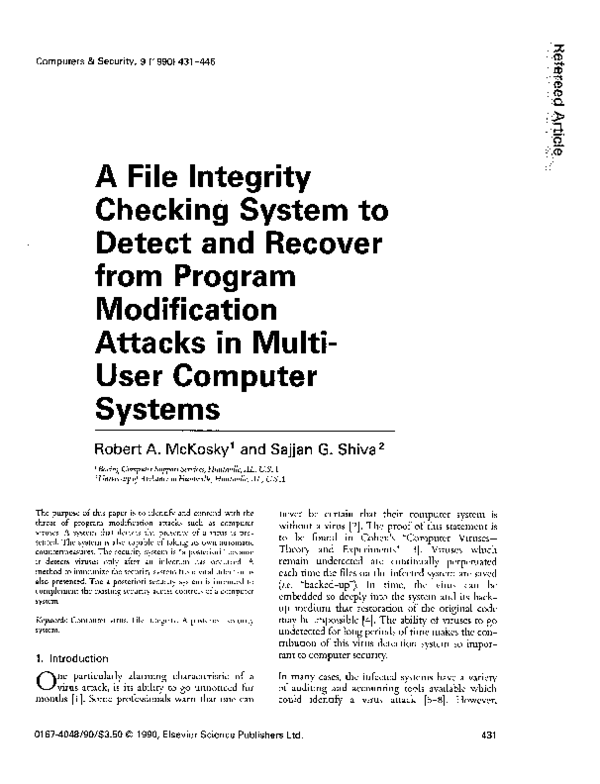 (PDF) A file integrity checking system to detect and recover from ...