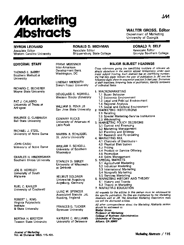 (PDF) Marketing Abstracts