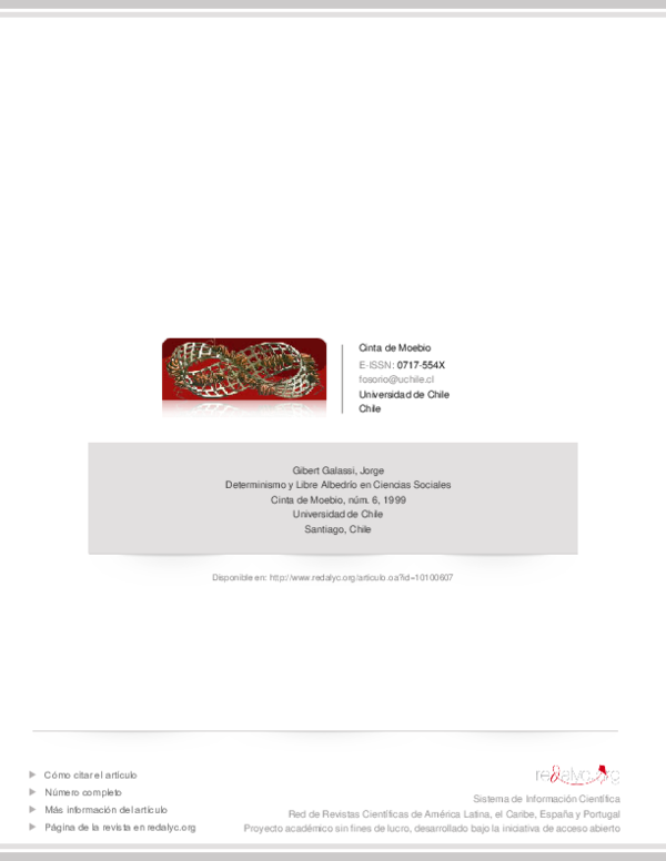 (PDF) Determinismo y Libre Albedrío en Ciencias Sociales