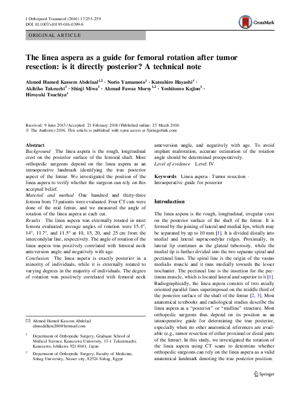 (PDF) The linea aspera as a guide for femoral rotation after tumor ...