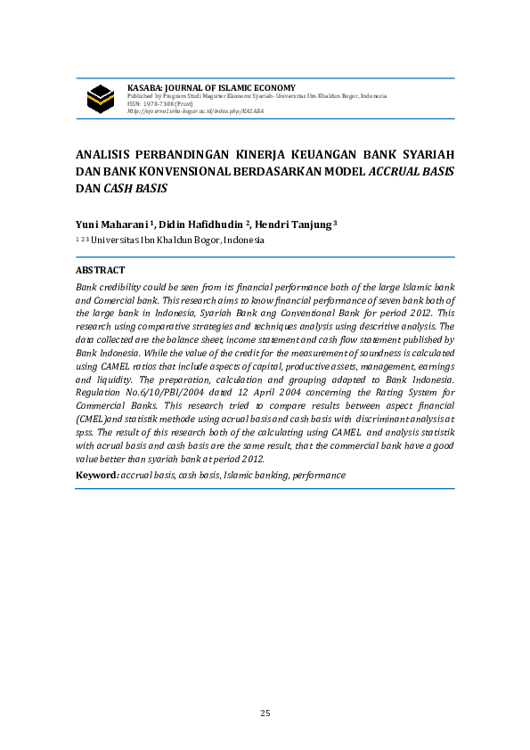 (PDF) Analisis Perbandingan Kinerja Keuangan Bank Syariah Dan Bank Konvensional Berdasarkan ...