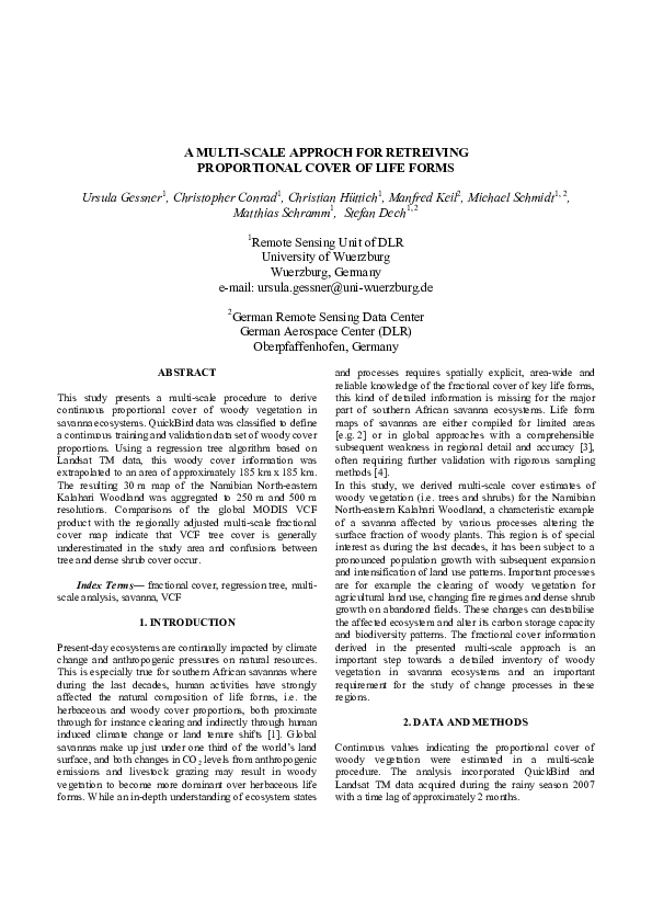 (PDF) A Multi-Scale Approch for Retreiving Proportional Cover of Life ...