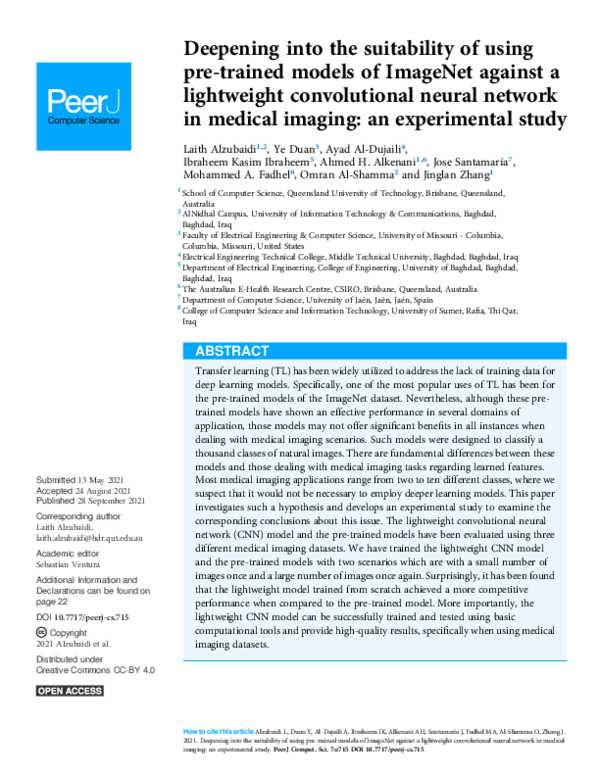 (PDF) Deepening into the suitability of using pre-trained models of ...