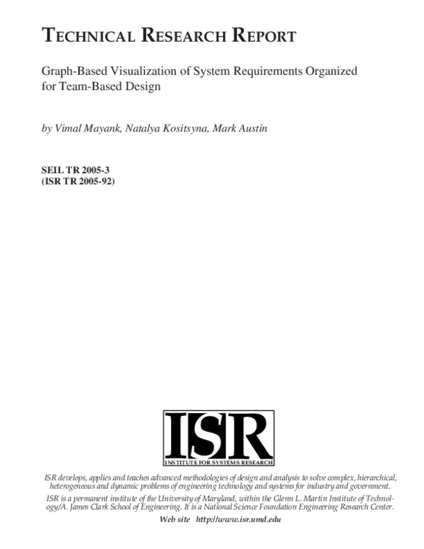 (PDF) Graph-Based Visualization of System Requirements Organized for ...