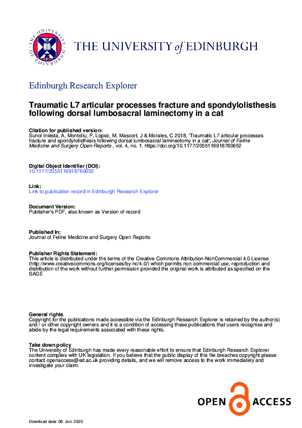 (PDF) Traumatic L7 articular processes fracture and spondylolisthesis ...