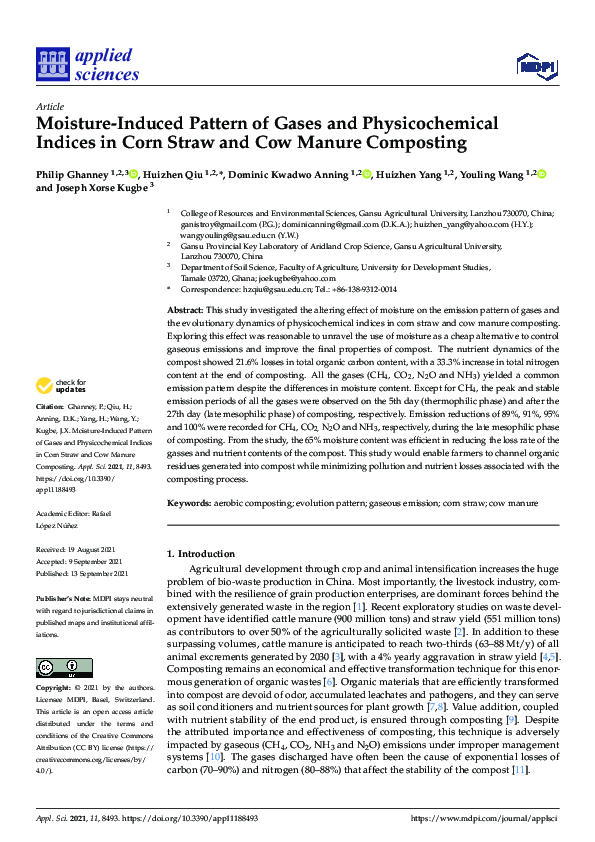 (PDF) Moisture-Induced Pattern of Gases and Physicochemical Indices in ...