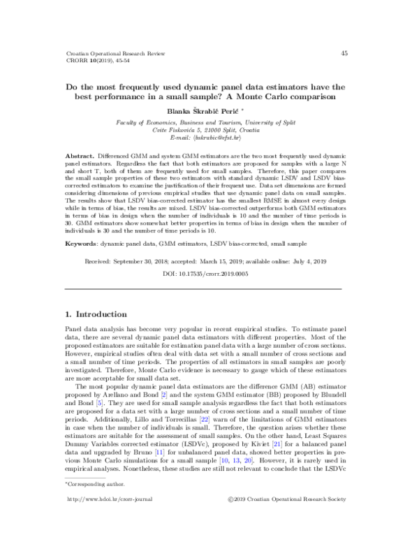 Pdf Do The Most Frequently Used Dynamic Panel Data Estimators Have