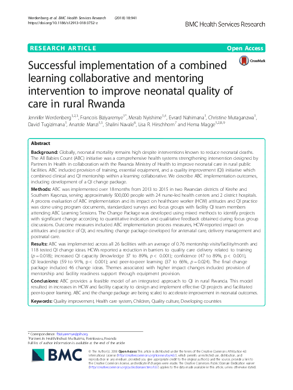 (PDF) Successful implementation of a combined learning collaborative ...