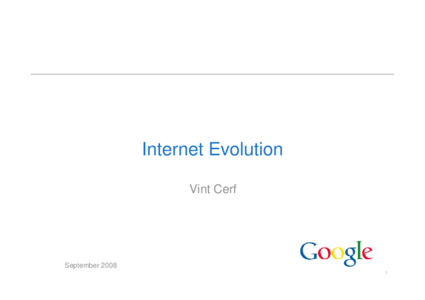 (PDF) Keynote: Internet Evolution