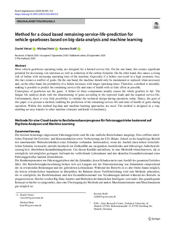 (PDF) Method for a cloud based remaining-service-life-prediction for vehicle-gearboxes based on ...