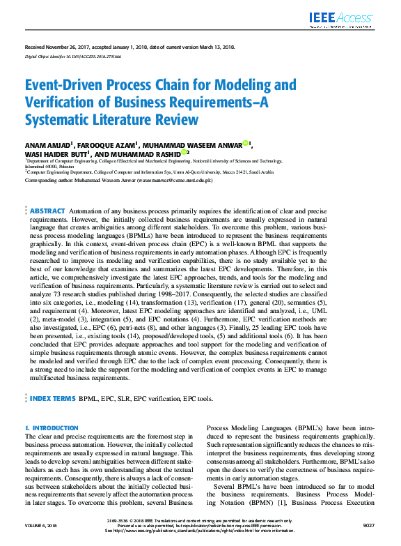 (PDF) Event-Driven Process Chain for Modeling and Verification of Business Requirements–A ...