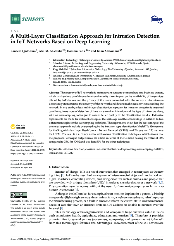 Pdf A Multi Layer Classification Approach For Intrusion Detection In
