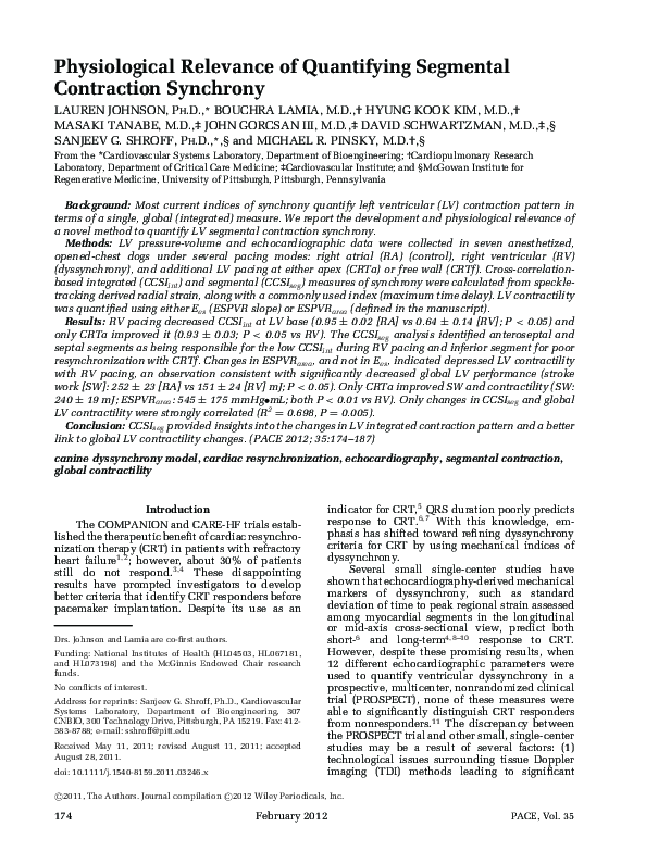 (PDF) Physiological relevance of quantifying segmental contraction ...