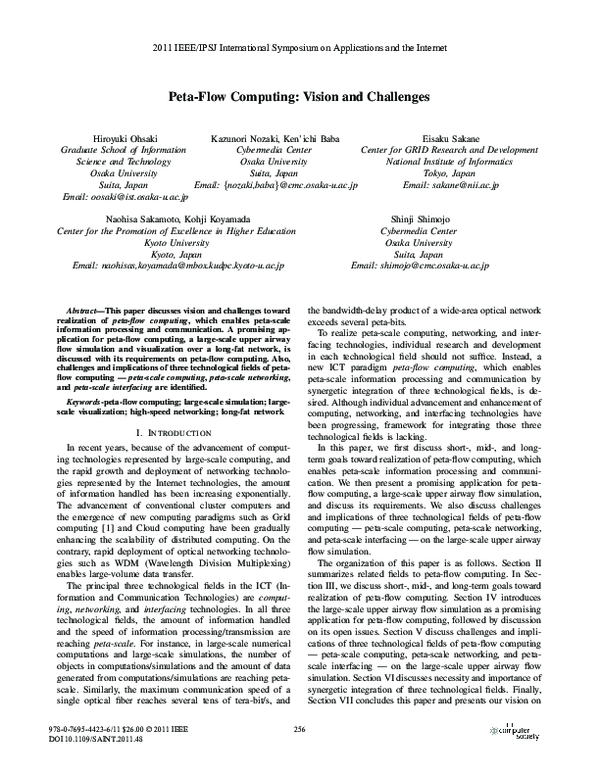 (PDF) Peta-Flow Computing: Vision and Challenges