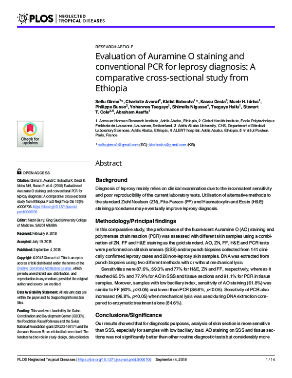 (PDF) Evaluation of Auramine O staining and conventional PCR for ...