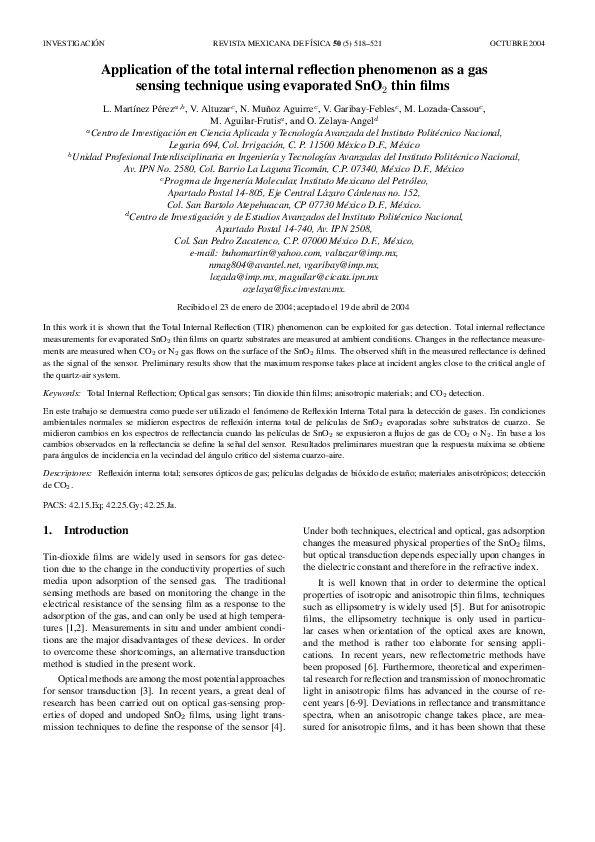 (PDF) Application of the total internal reflection phenomenon as a gas ...
