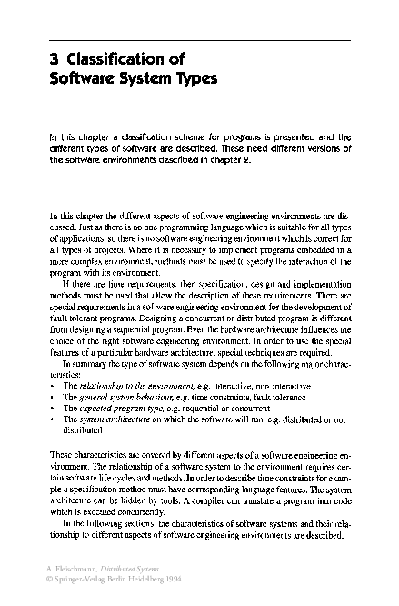 (PDF) Classification of Software System Types