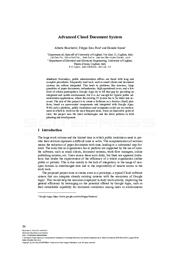 (PDF) Advanced Cloud Document System