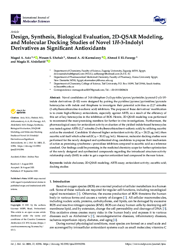 (PDF) Design, Synthesis, Biological Evaluation, 2D-QSAR Modeling, and ...