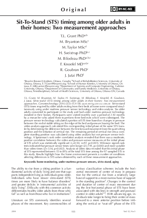 (PDF) Sit-To-Stand (STS) timing among older adults in their homes: Two ...