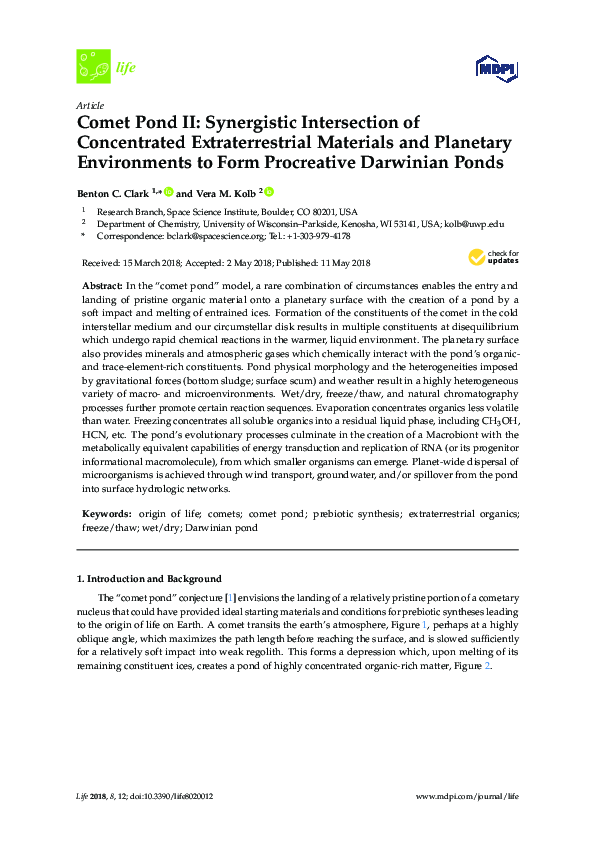 (PDF) Comet Pond II: Synergistic Intersection of Concentrated ...