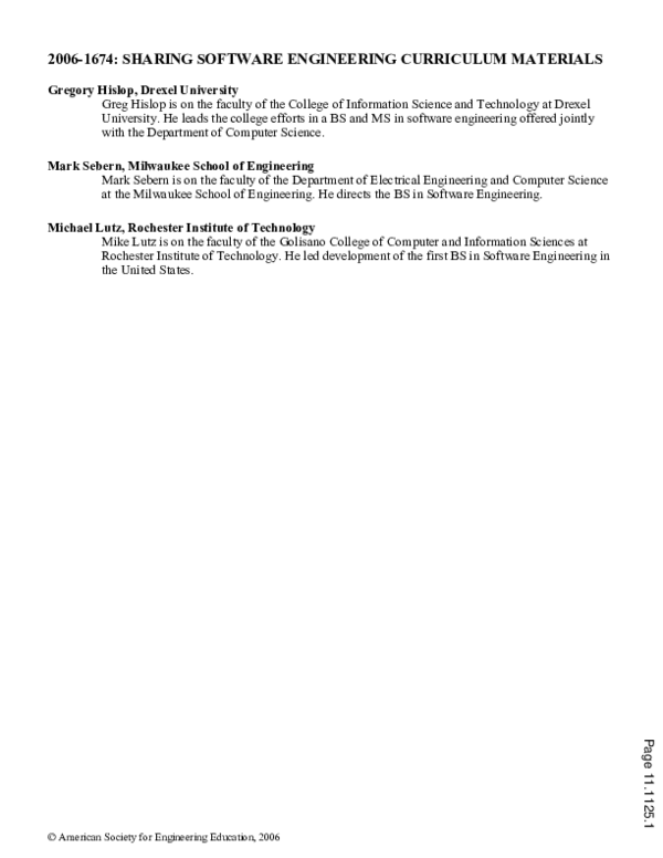 (PDF) Sharing software engineering curriculum materials | Thomas ...