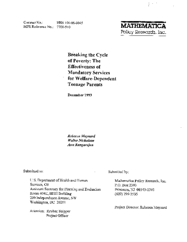 (PDF) Breaking the Cycle of Poverty: The Effectiveness of Mandatory ...