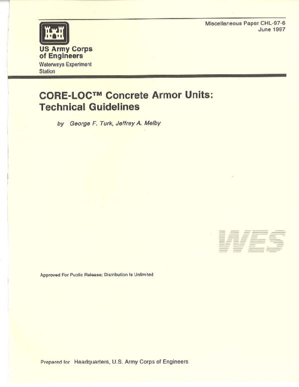 (PDF) CORE-LOCTM Concrete Armor Units: Technical Guidelines