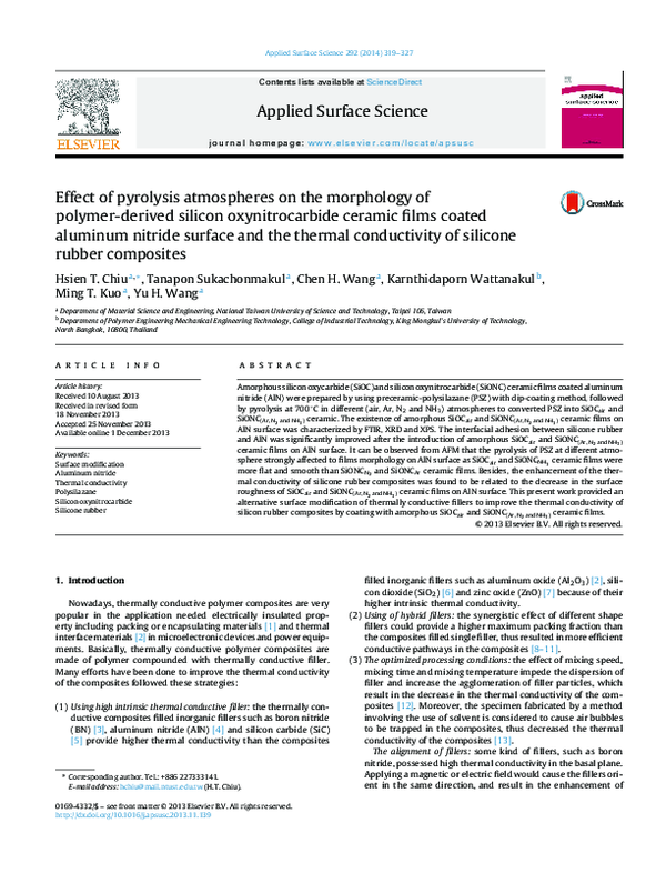 (PDF) Effect of pyrolysis atmospheres on the morphology of polymer ...
