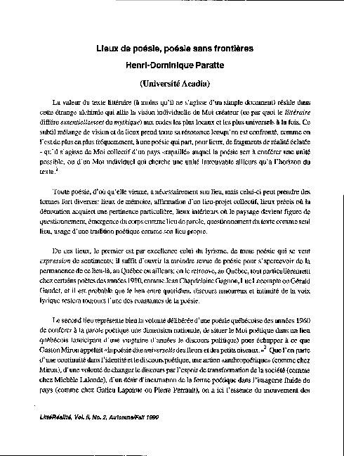 (PDF) Lieux de poésie, poésie sans frontières