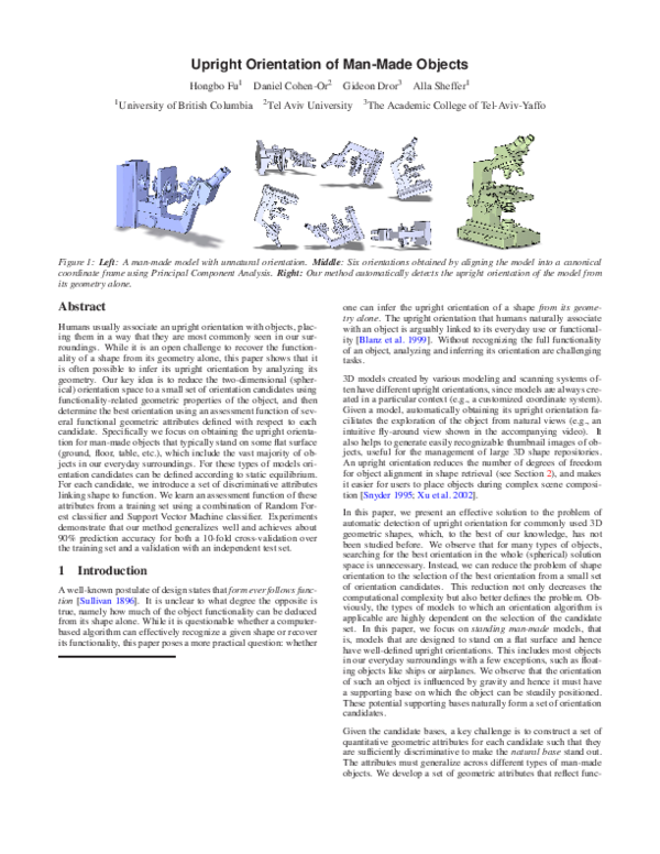 (PDF) Upright orientation of man-made objects