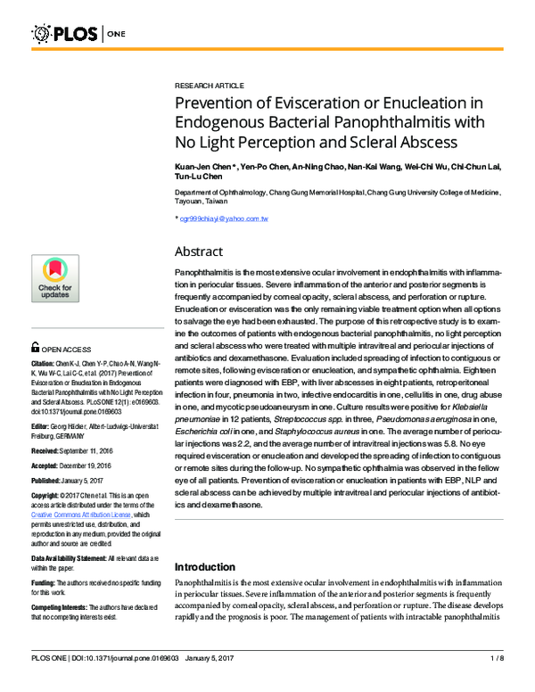 (PDF) Prevention of Evisceration or Enucleation in Endogenous Bacterial ...