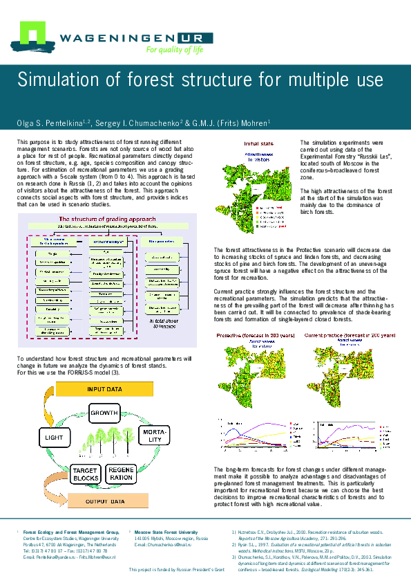 (PDF) Simulation of forest structure for multiple use