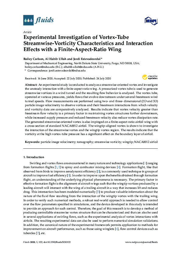 (PDF) Experimental Investigation of Vortex-Tube Streamwise-Vorticity Characteristics and ...