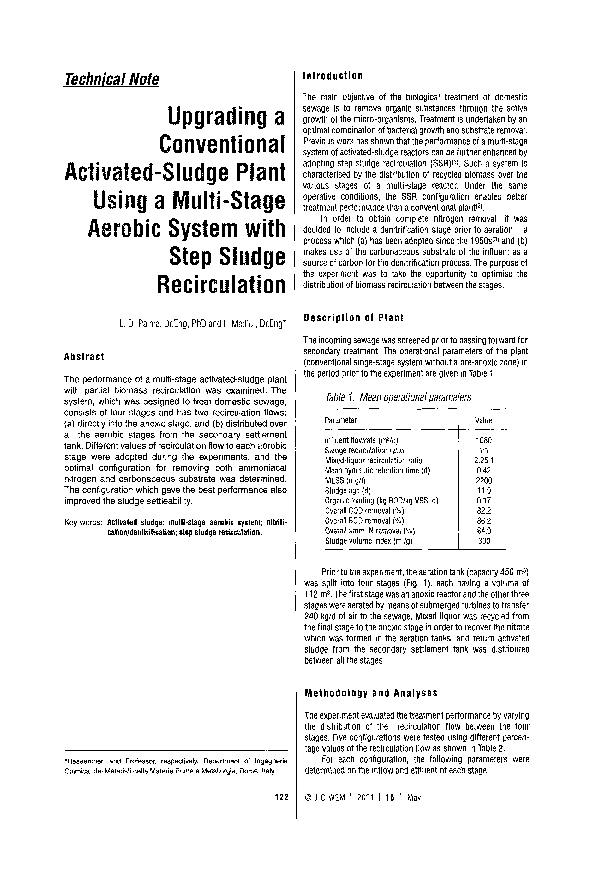 (PDF) Upgrading a Conventional Activated-Sludge Plant Using a Multi ...