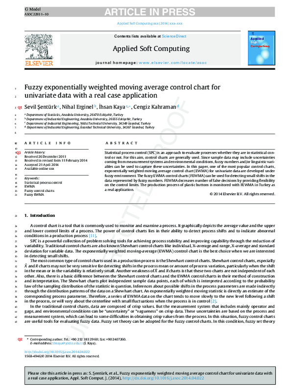 (PDF) Fuzzy exponentially weighted moving average control chart for ...