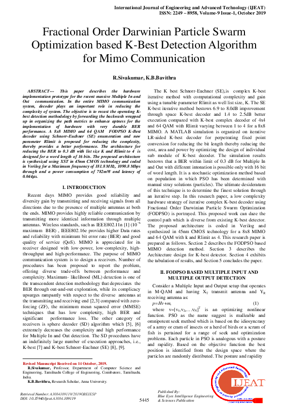 Pdf Fractional Order Darwinian Particle Swarm Optimization Amr Emam