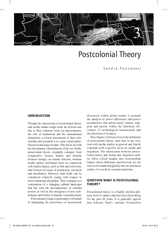 (PDF) Postcolonial Theory