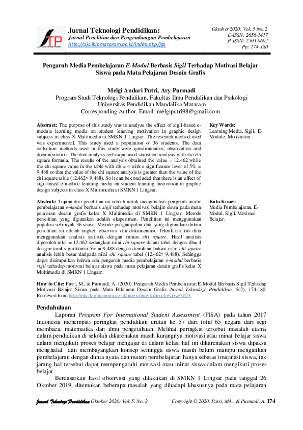 (PDF) Pengaruh Media Pembelajaran E-Modul Berbasis Sigil Terhadap Motivasi Belajar Siswa pada ...
