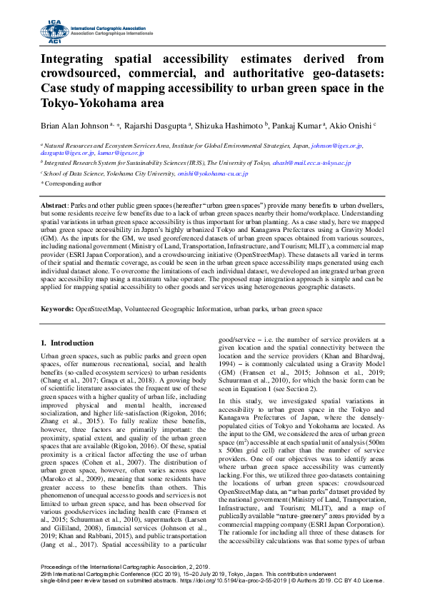 (PDF) Integrating spatial accessibility estimates derived from ...