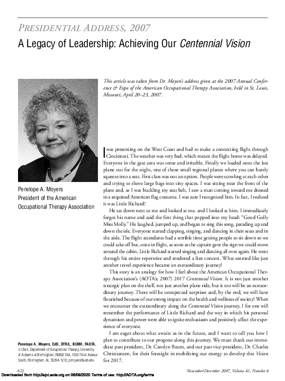 (PDF) A Legacy of Leadership: Achieving Our Centennial Vision