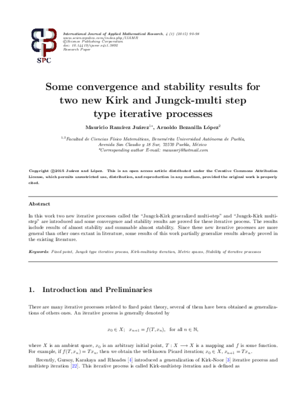 Pdf Convergence Of New Jungck Kirk Iterative Processes 2893