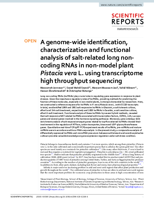 (PDF) A genome-wide identification, characterization and functional ...