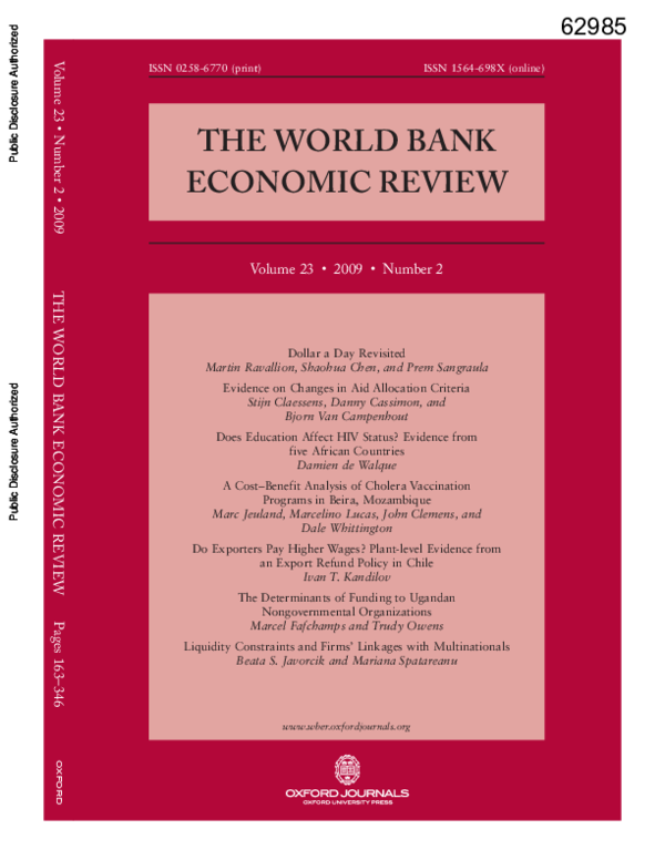 (PDF) The World Bank economic review 23 (2)