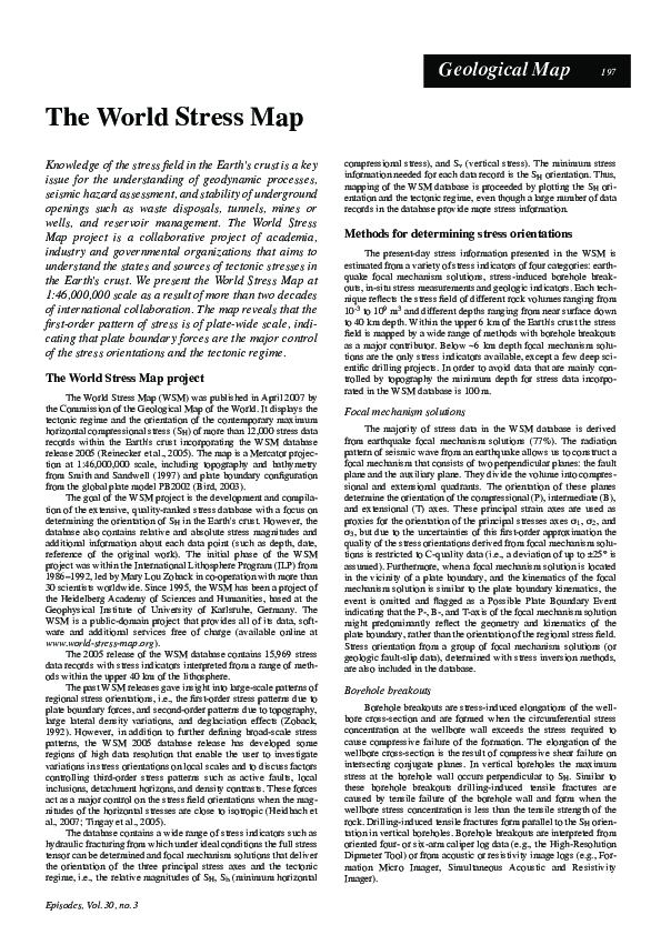 (PDF) The World Stress Map