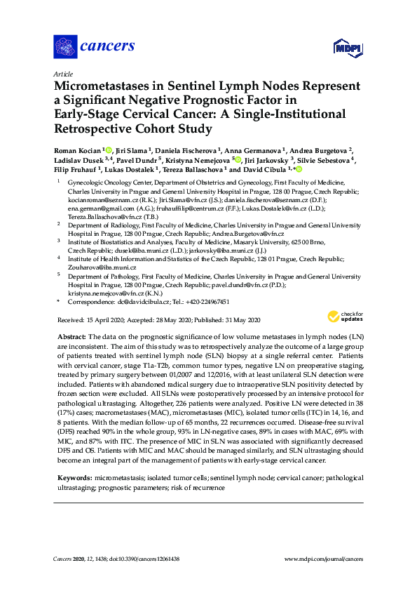 (PDF) Micrometastases in Sentinel Lymph Nodes Represent a Significant Negative Prognostic Factor ...